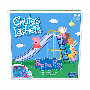 Hasbro Gaming Chutes and Ladders: Peppa Pig Edition Board Game for Kids Ages 3 and Up, Preschool Games for 2-4 Players