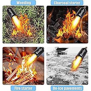 Propane Torch Weed Burner,Blow Torch,High Output 500,000 BTU,Flamethrower with Turbo Trigger Push Button Igniter and 9.8 FT Hose,for burning weeds,Roof Asphalt, ice snow,Road Marking,Charcoal