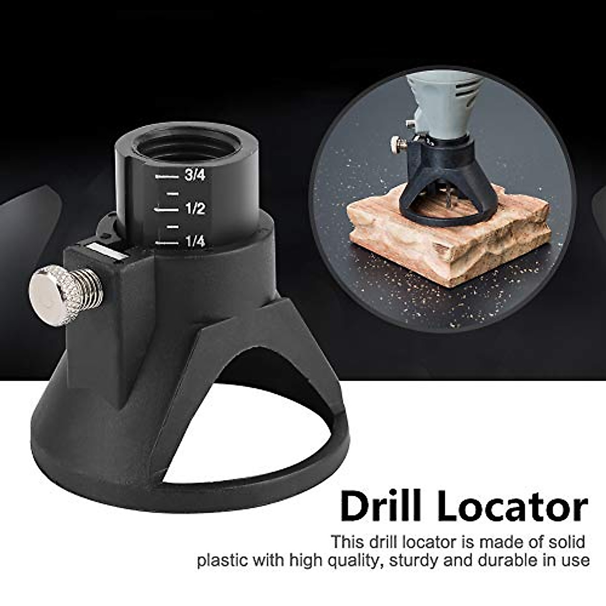 Drill Locator Rotary Positioner Professional Drill Grindering &Polishing Positioner Retainer Rotary Tool Accessory Electric Locator Horn Carving Rotary Tool Attachment
