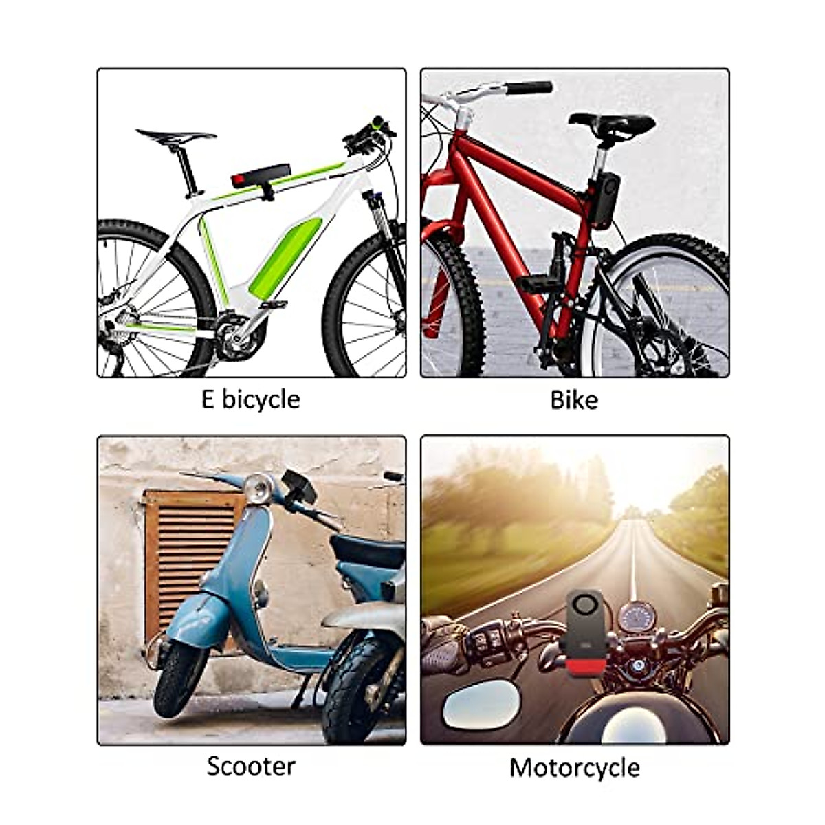 120db Anti Theft Alarm for Bike Motorcycle Ebikes Electric Scooter Bicycle: Car Motion Sensor Alarms with Control Remote Catalytic Converter Anti Theft Device Auto Security System Accessories