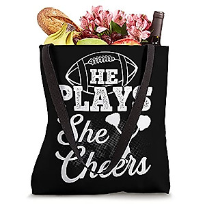 Cheer Mom Football Son Cheerleading Daugher Cheer Tote Bag