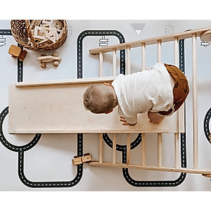 LITTLE Bot Ofie Mat, Soft Baby Play mat, Reversible Foam Floor mat, 6.5 ft x 4.5 ft, Durable and Non-Toxic (Country Road, Large)