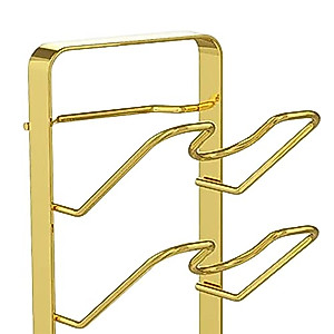 Generic 3 Tier Pot Lid Organizer Rack,Tableware Storage Rack,Removable Drain Tray for Kitchen Counter Cabinet Spoon Cutting Boards Accessories, Aureate