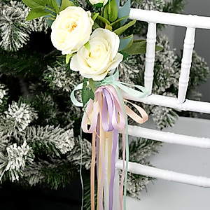 DINDOSAL Pastel Ribbon Assortment - 3/8" Double Face Satin Ribbon, 6 Rolls, 60 Yards for Gift Wrapping, Wedding Party Decorations