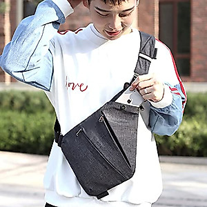 LELEBEAR Personal Flex Bag for Women, 2023 New Personal Flex Bag, Fashion Anti-Thief Slim Sling Bag (Grey, Left)