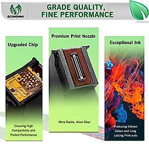 Economink Remanufactured 62 Black Ink Cartridge Replacement for HP 62XL High Yield to use with Envy 7640 5660 5540 7645 7644 5643 5640 5661 5642 7643 OfficeJet 250 200 5741 5740 5745 (1 Pack)