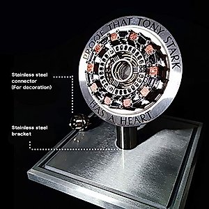 Lonyiabbi 1:1 Arc Reactor MK1 Model LED Light Vibration Sensing Control USB Interface Finished Product Display Box Toys Gift (MK1)