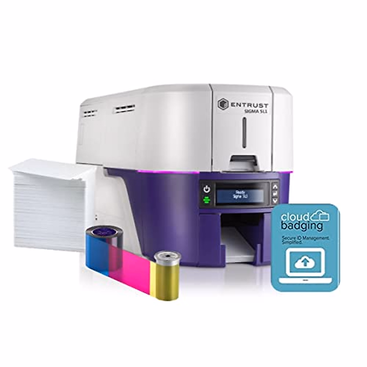 Entrust Datacard Sigma SL2 ID Card Printer - Dual-Sided with Supplies