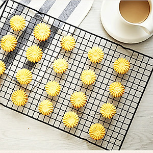 Daycount® 2-Pack Heavy-duty Cooling Rack for Baking Stacking 10 x 16 Inch Stainless Steel Wire Rack for Cooling, Drying