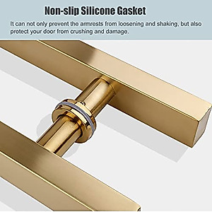 Heavy Duty Commercial Sliding Glass Barn Door Handle Pull, H-molding Contemporary Interior Exterior Door Pull Push Handles, 20/23/32/47/59inch Long, Back-to-Back Mount (Matte Black 120cm/47.2in)