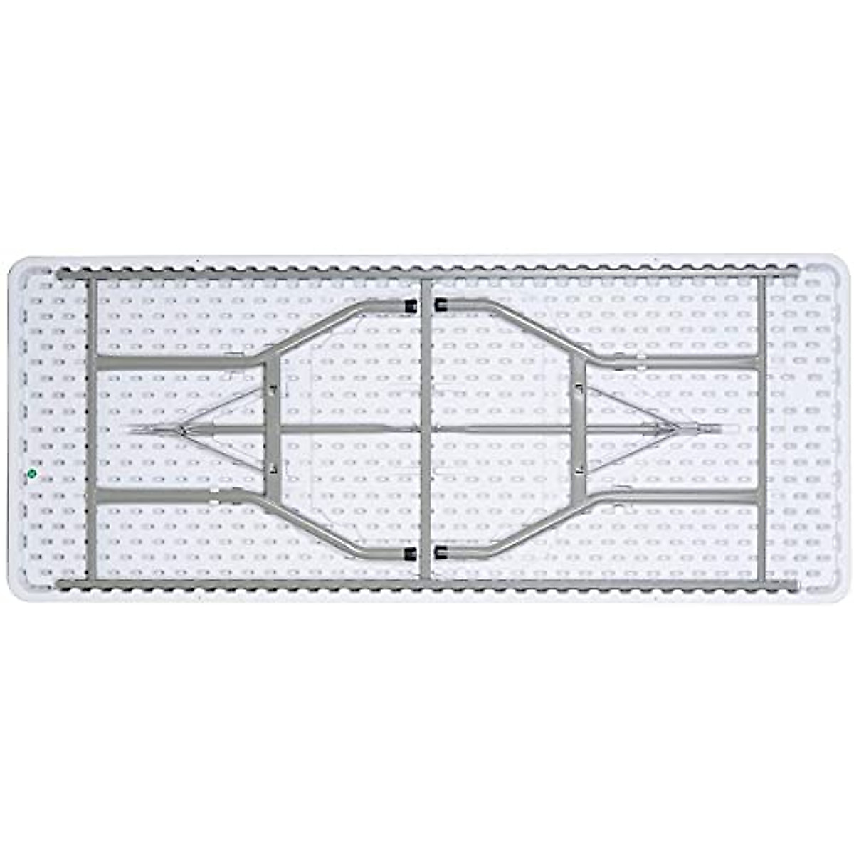 CozyBox Folding Table Indoor Outdoor Heavy Duty Portable Folding Plastic Dining Table w/Handle, Lock for Picnic, Party, Camping - White (4ft, 6ft, 8ft) (6ft)