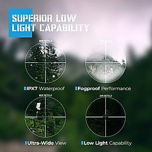 Prazen Optics Ridgesite Riflescope, Second Focal Plane, Fully Multi Coated Lens', IPX7 Waterproof, Capped Turrets, Premium Quality Scope (SHR Reticle, 3-9x40)…
