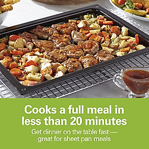 Hamilton Beach Countertop Air Fryer Oven with Sure-Crisp Technology, XL Capacity for 2 12” Pizzas, Two 9” x 13” Pans and 4 Rack Positions, Digital Controls, Grey (31390)