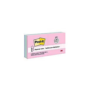 Post-it Greener Pop-up Notes, 3x3 in, 6 Pads, America's #1 Favorite Sticky Notes, Sweet Sprinkles Collection, Pastel Colors, Clean Removal, 100% Recycled Material (R330RP-6AP)