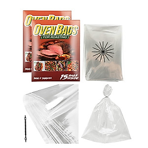 30Counts Cooking Roasting Bags Suitable Size (12 x 15 Inch) Oven for Chicken Meat Fish and Vegetable, PACK Counts