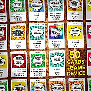 100 PICS Riddles Travel Game - Guess 100 Riddles | Flash Cards with Slide Reveal Case | Card Game, Gift, Stocking Stuffer | Hours of Fun for Kids and Adults | Ages 5+