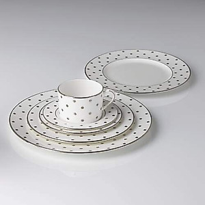 KATE SPADE Larabee Road Platinum 5-piece Place Setting, 4.5 LB, Metallic