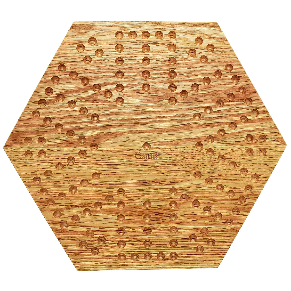 Solid Oak Double Sided Marbles Board Game Wooden 16 inch by Cauff