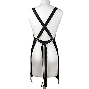 Aiden Brothers Work Apron with Large Pockets - Cotton Canvas - For Men, Women, 27"X31"