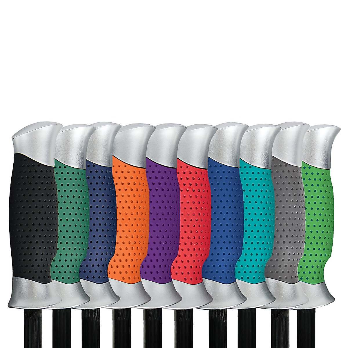 The Typhoon Tamer 62 Inch Vented Windproof Double Canopy Large Golf Umbrella for Rain & Wind, Strong Fiberglass Oversized Lightweight Professional Quality Golfers Umbrella for Men & Women, Gray/Purple