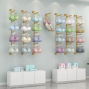 Boutique Underwear Metal Display Rack, Wall Mount Combination Underwear Rack Modern Creative Clothes Display Rack, Bra Shorts Swimwear Retail Store Display Hanger, for Farmers Markets, Boutiques