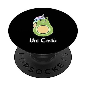 Uni Cado, Cute Avocado, Funny Unicorn, Guacamole, Vegan PopSockets Swappable PopGrip