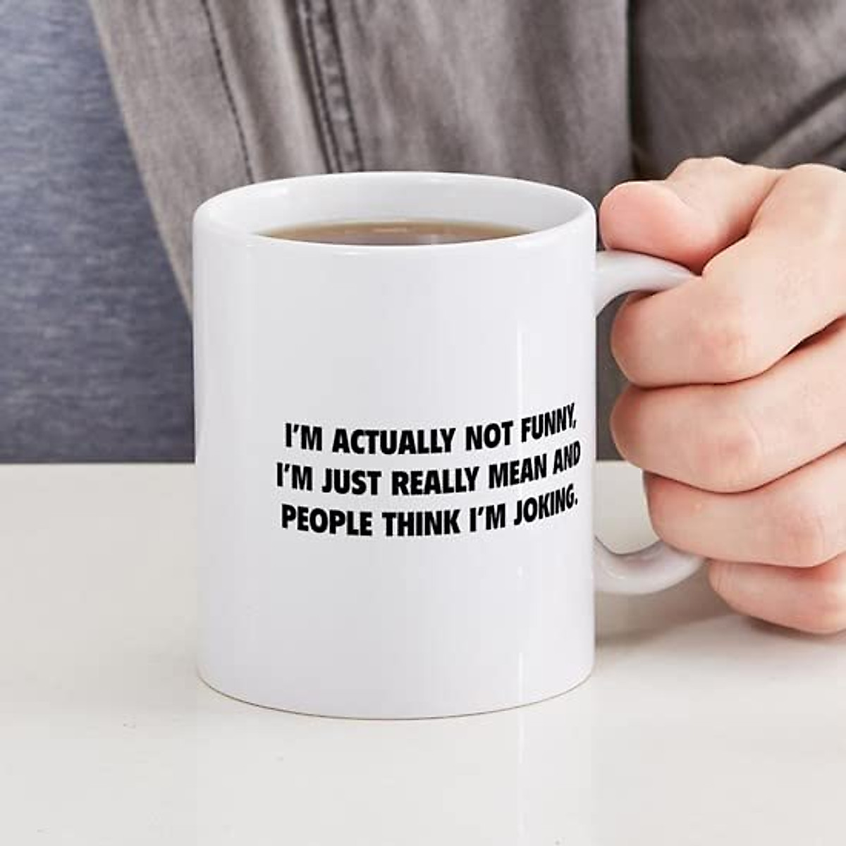 CafePress I'm Just Really Mean Mug Ceramic Coffee Mug, Tea Cup 11 oz