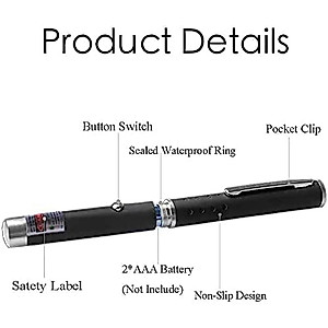 3 Pack Cat Laser Pointer Toys for Indoor Cats Dogs Kitten, Long Range Mice and Kitten Interactive Pointer