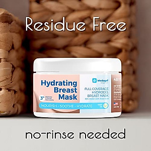 Medagel Hydrogel Pads for Breastfeeding, Hydrating Breast Mask, Instant Soothing & Cooling Relief for Sore Nipple, 3'' Full Coverage, Hypoallergenic & Paraben Free Postpartum Essentials, 48 Ct