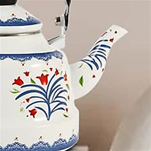 VEDEXA Espresso Kettle 1.7L Enamel Teapot, Induction Cooker, Kettle, Large Capacity Cold Water Kettle, Enamel Kettle, Coffee Pot (Color : A001)