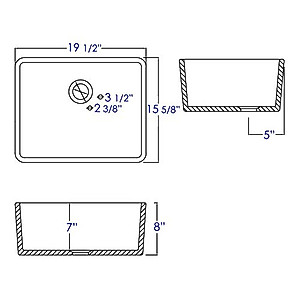 ALFI brand AB507 Kitchen Sink, White