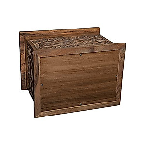Extra Large Human Cremation Urn, Companion Wooden Funeral Cremation Ash Urn, Double Urn with Customized Name Plates