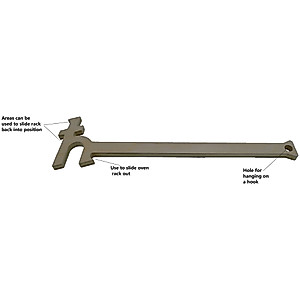 h-BAR Oven Rack Push Puller for Baking, Made in America 17" L x 4.75" H x 0.5" W, Unfinished American Birch Plywood - hBAR at Home Series