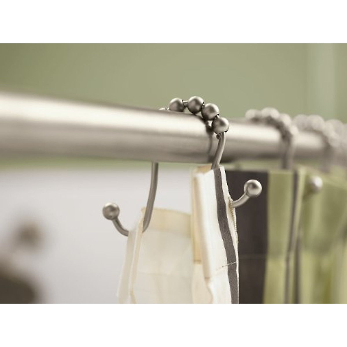 Moen SR2201BN Shower Curtain Rings (Pack of 12), Brushed Nickel