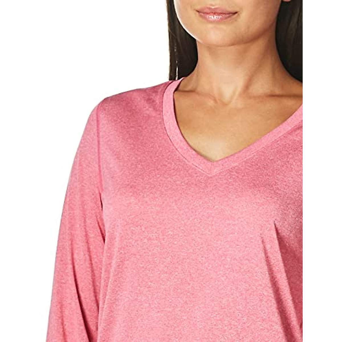 Hanes womens O9309 athletic shirts, Amaranth Heather, Large US
