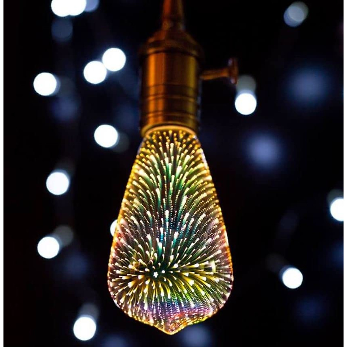 Feit Electric Infinity 3D Fireworks LED Light Bulb, ST19 LED Bulb, ST19/PRISM/LED,1 Count (Pack of 1), Multicolor