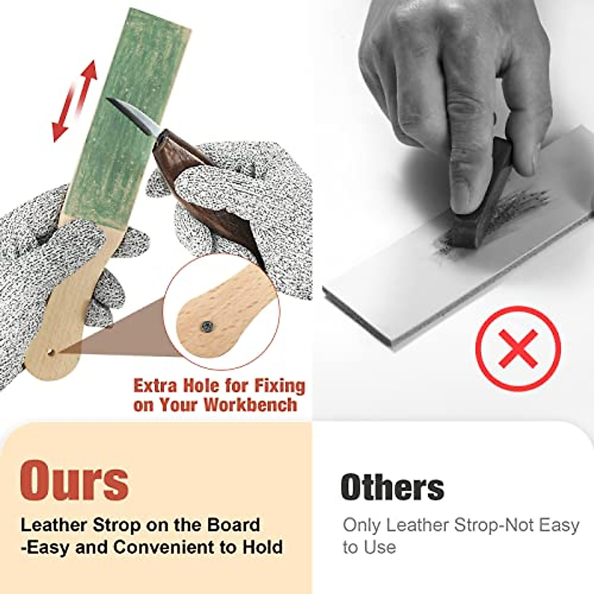 Wood Carving Kit, 19PCS Wood Carving Tools for Beginners Whittling Kit with 3PCS Whittling Knife 11PCS Basswood Blocks & Strop Block & Gloves & & Polishing Compound Wood Carving Set Hobbies for Adults