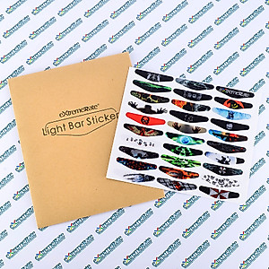eXtremeRate 30 Pcs/Set Game Theme Mix Stickers Custom Light Bar Decal for PS4 All Model Controllers, Lightbar LED Stickers for PS4 Controller
