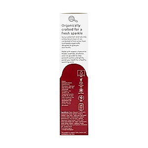 Radius USDA Organic Gel Toothpaste, Non Toxic, Designed to Improve Gum Health and Reduce the Risk Gum Disease, Red, Clove Cardamom, 3 Ounce