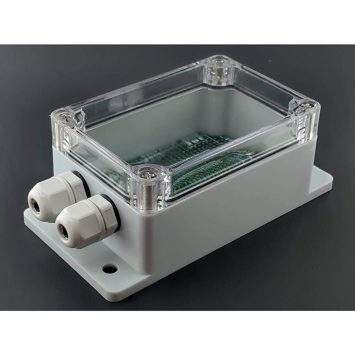 qBox DIY IOT Enclosure Plus Kit (No SMA), IOT Enclosure for Arduino MKR Feather ESP32 Cellular LoRa WiFi Board, Waterproof IP65 Enclosure with Glands, prototyping PCB and connectors Set