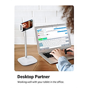 UGREEN Tablet Stand Holder for Desk Height Adjustable Stand Aluminum Alloy Cradle Desktop Tablet Mount Dock Compatible with iPad Pro 12.9, iPad Air Mini 5 4 3, E-Book Reader