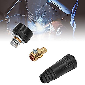 Welding Cable Connector, 5 Sets Wide Use European Style Firm Fixing Welder Cables Plug Socket for Machine