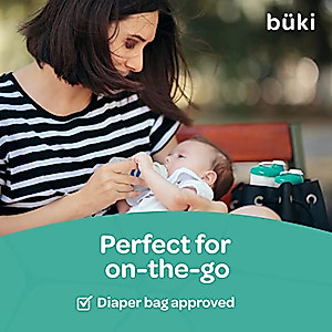 Büki Formula Dispenser Set | 2 Pack - Large & Small Premium Formula Container for Travel and On The Go | 3 Section & 1 Section Leakproof Baby Formula Dispenser