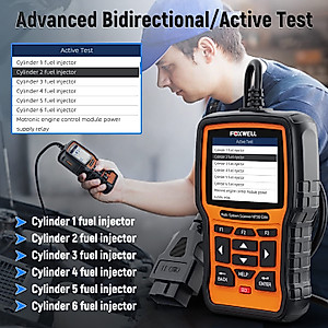 FOXWELL NT510 Elite fit for Chrysler Jeep Dodge Scan Tool, All System OBD2 Scanner Bidirectional Diagnostic Tool, All Maintenance Car Code Reader with ABS Bleeding TPMS Battery Registration Reset Tool