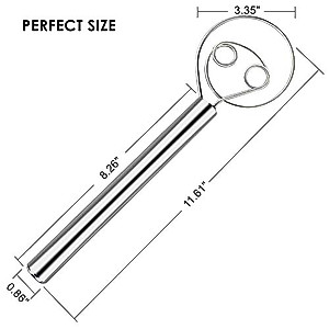 JIANYI 12 Inch Danish Dough Whisk, Rust Proof Stainless Steel Dutch Style Hand Mixer Blender for Bread, Pastry, Dessert, Sourdough, Batter or Pizza