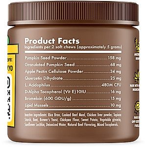Anal Gland Relief Chews for Dogs - Fiber & Digestive Support Supplement - Soft Chews for Healthy Bowel & Gland Function - Helps Reduce Scooting - Promotes Dog Health & Comfort 120 pcs