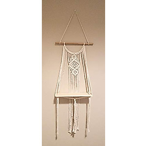 Shaelin Home, Macrame Shelf, Macrame Wall Hanging Shelf, Boho Decor, Floating Shelf, Boho Hanging Shelf, Beach House Wall Decor, Wall Shelves, Macrame Boho Decor, Hanging Plant Shelf