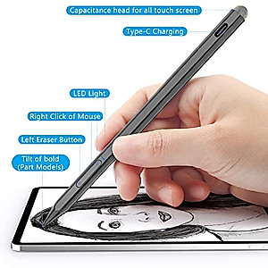 KOKABI Stylus Pen for Surface, 4096 Pressure Sensitivity Microsoft Surface Pen Magnetic, Rechargeable and Palm Rejection Surface Pencil for Surface Pro 8/X/7/6/5/4/3, Surface 3/Go/Book/Laptop/Studio
