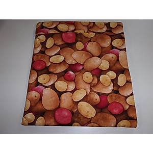 Microwave Red and Tan Baked Potato Bag Kitchen Utensil Handmade Cookware ALL Cotton