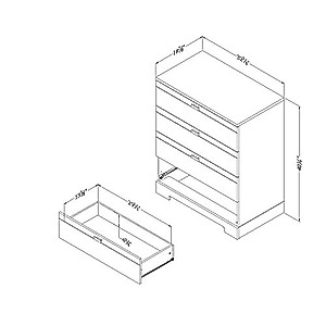 South Shore Reevo 4-Drawer Chest, Pure White